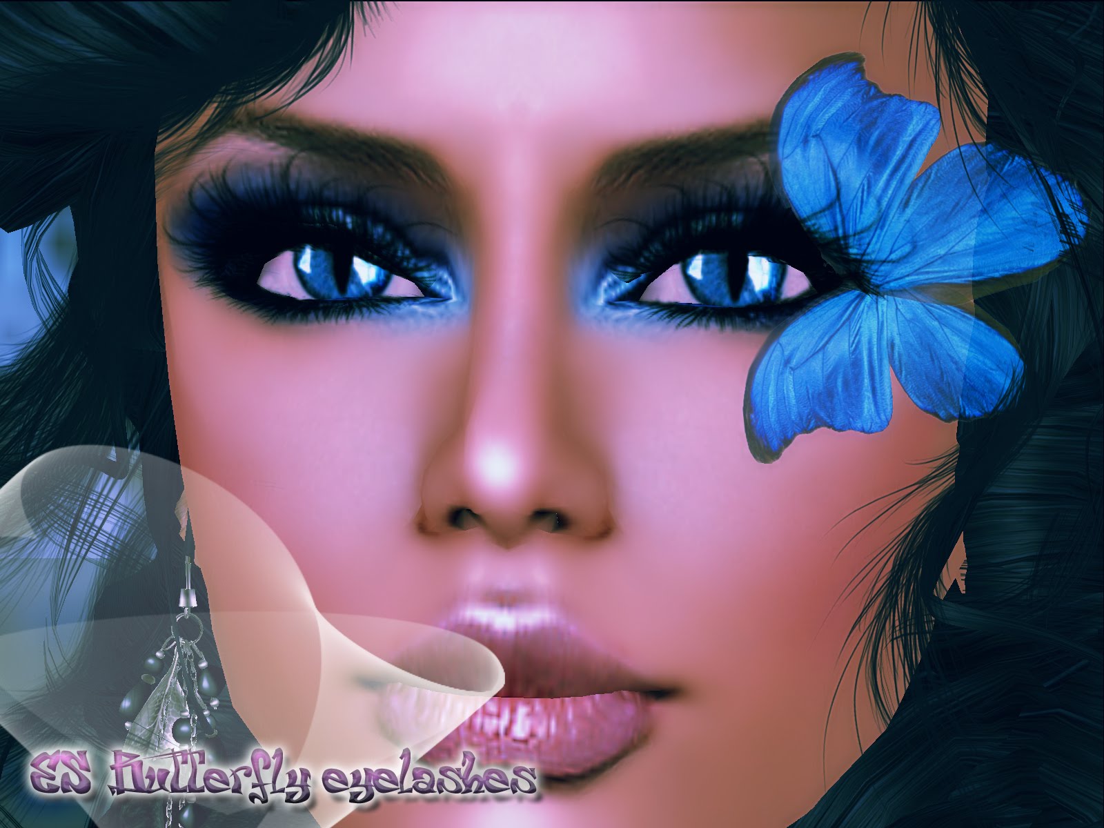 ES eyes: New glow butterfly+eyelashes!