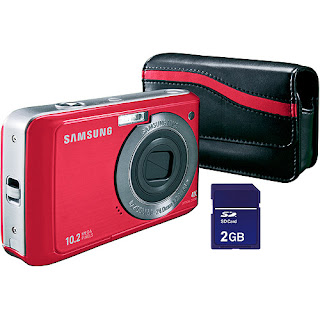 Electronegocios: Samsung SL35 Red 10.2MP, Memoria 2gb , Funda