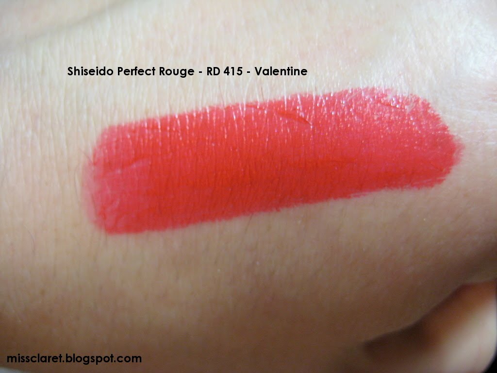 miss claret: Shiseido Perfect Rouge - RD415 Valentine