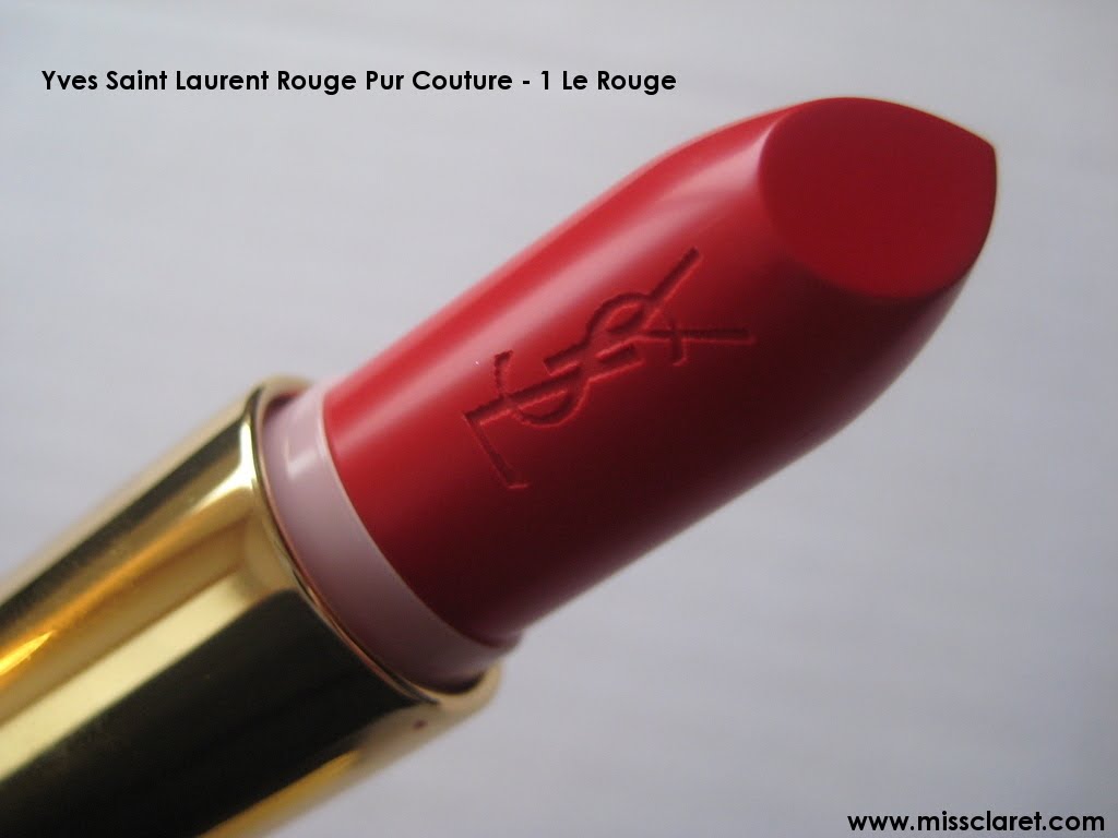 miss claret: Yves Saint Laurent Rouge Pur Couture - 1 Le Rouge