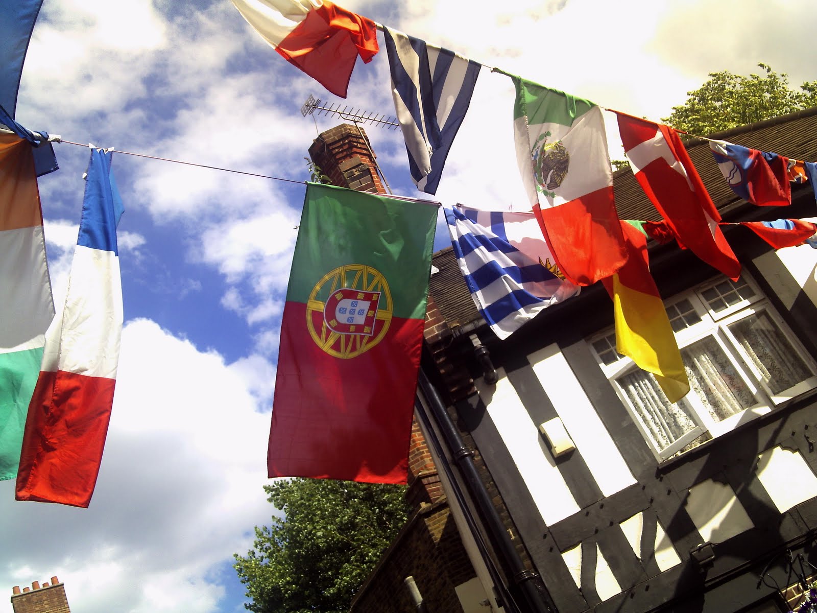 Conor's pix: Flags in Goldsmiths Row, Hackney.