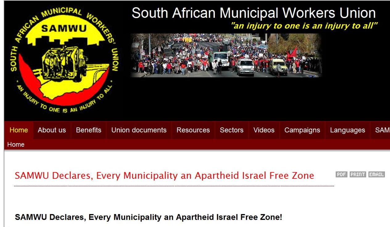 Stop Raping Palestine.: South African Municipal Workers Union demands ...