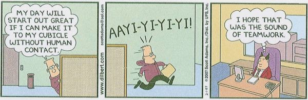 Teamwork Dilbert Cartoon