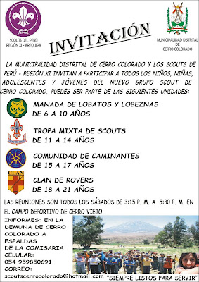 SCOUTS "PROMESA Y LEY": GRUPO SCOUT CERRO COLORADO
