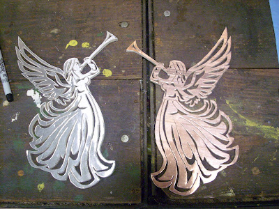 Tonya and Joe's Creative Scroll Saw Cuts: Angels with Metal Overlays