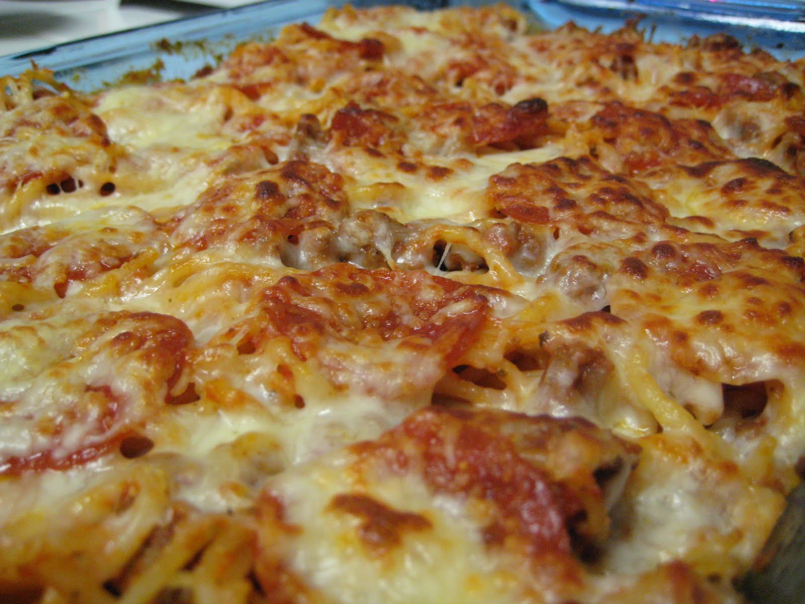 Wonderland Kitchen: Baked Pizza Spaghetti