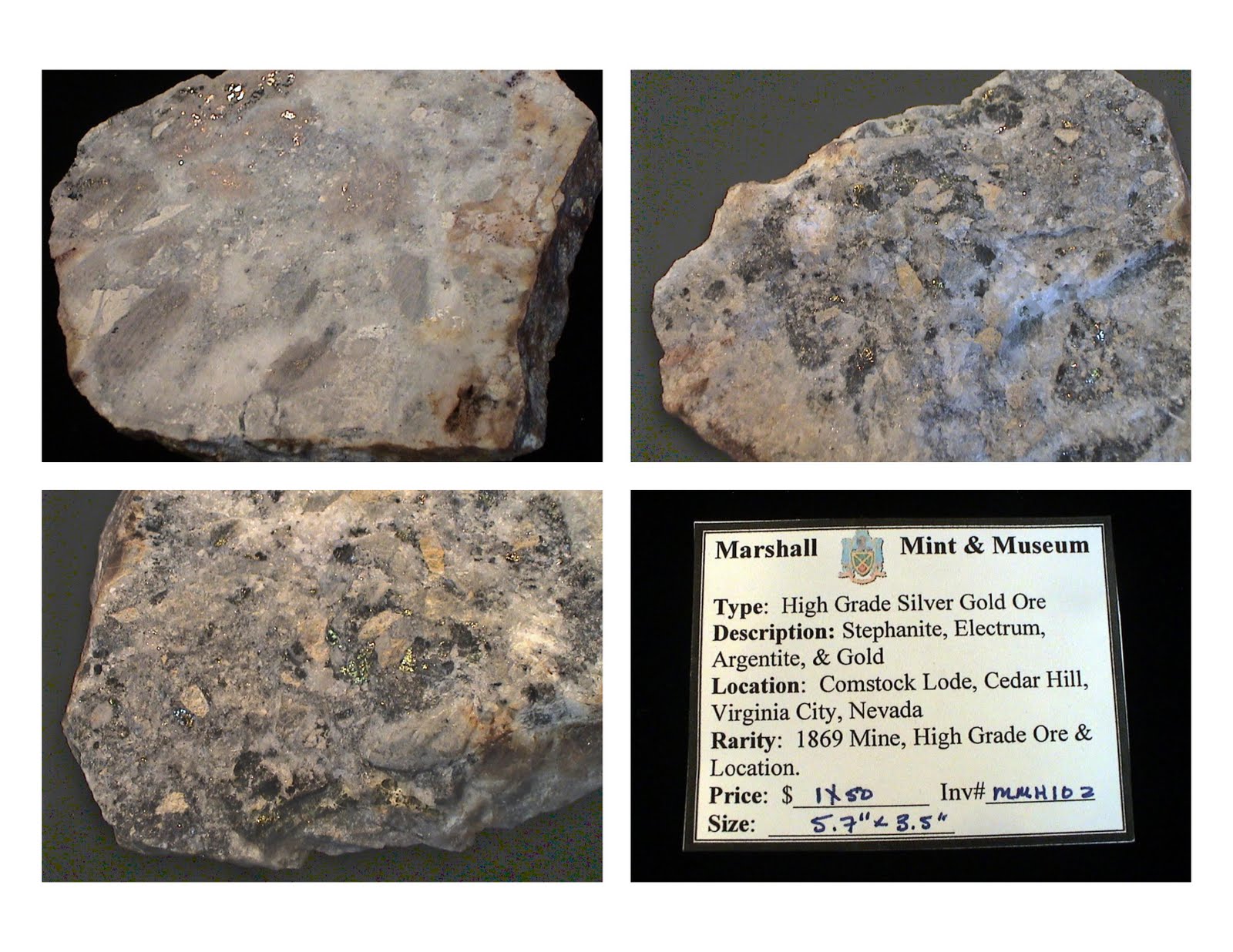 Comstock Gold: MMH102__N Comstock High Grade Silver-Gold Ore