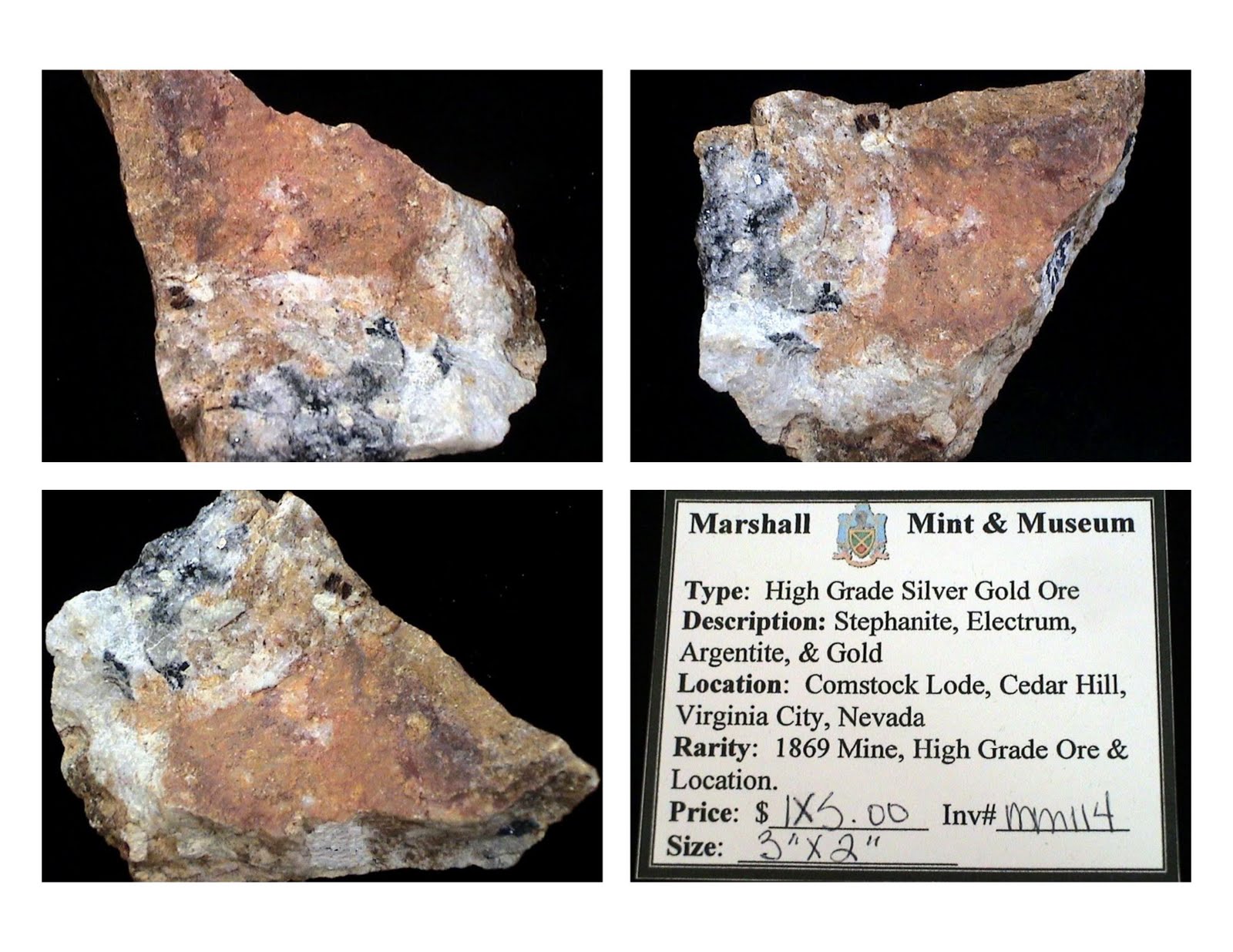 Comstock Gold: MM114__N Comstock High Grade Silver-Gold Ore