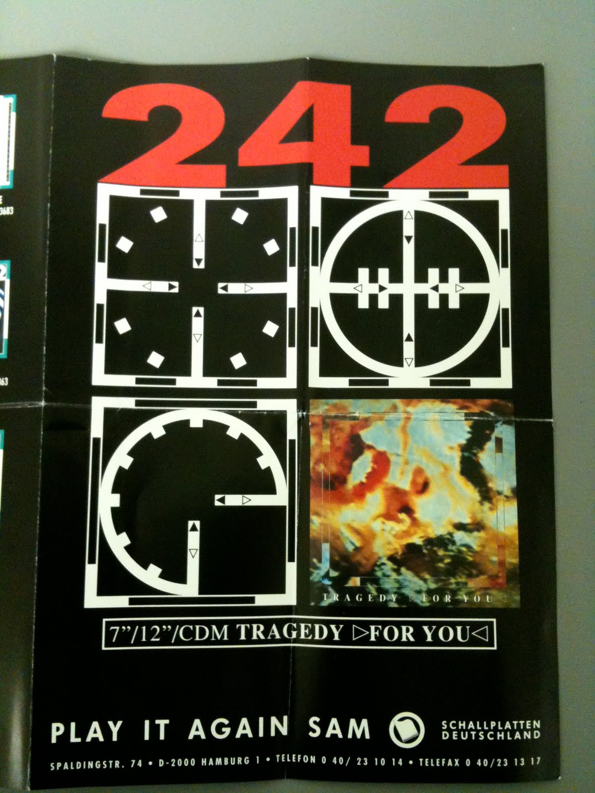 Front 242 Collector: Poster of the Week: Tragedy >For You