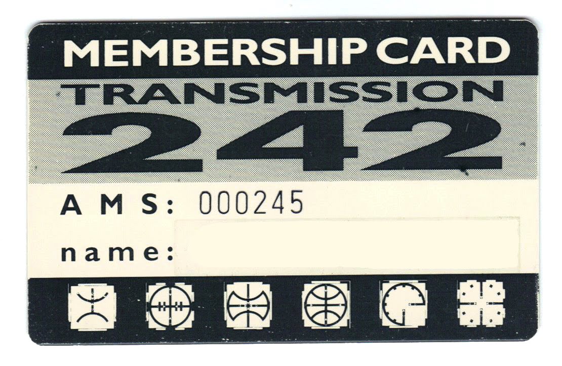 Front 242 Collector: Memorabilia of the Week: AMS Membership Card