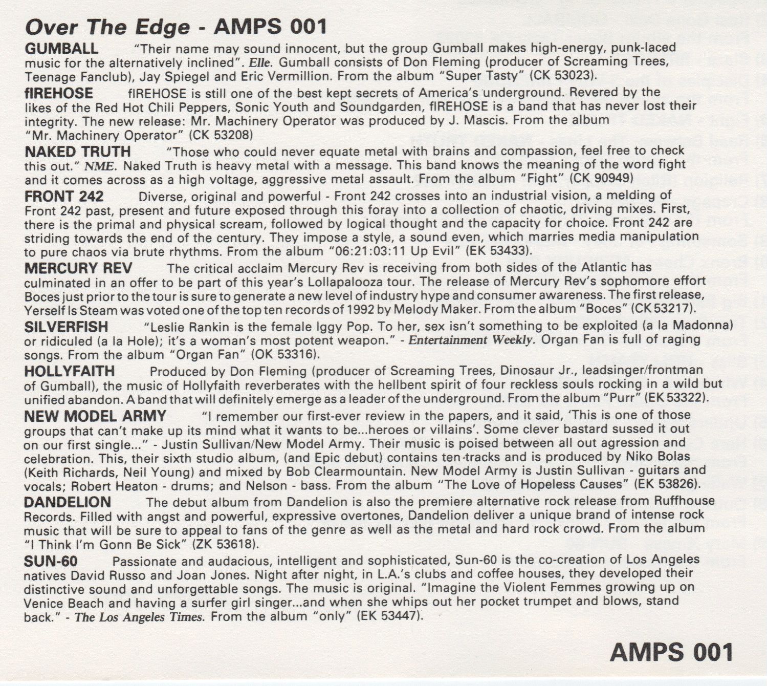 Front 242 Collector: Compilation of the Week: Over The Edge