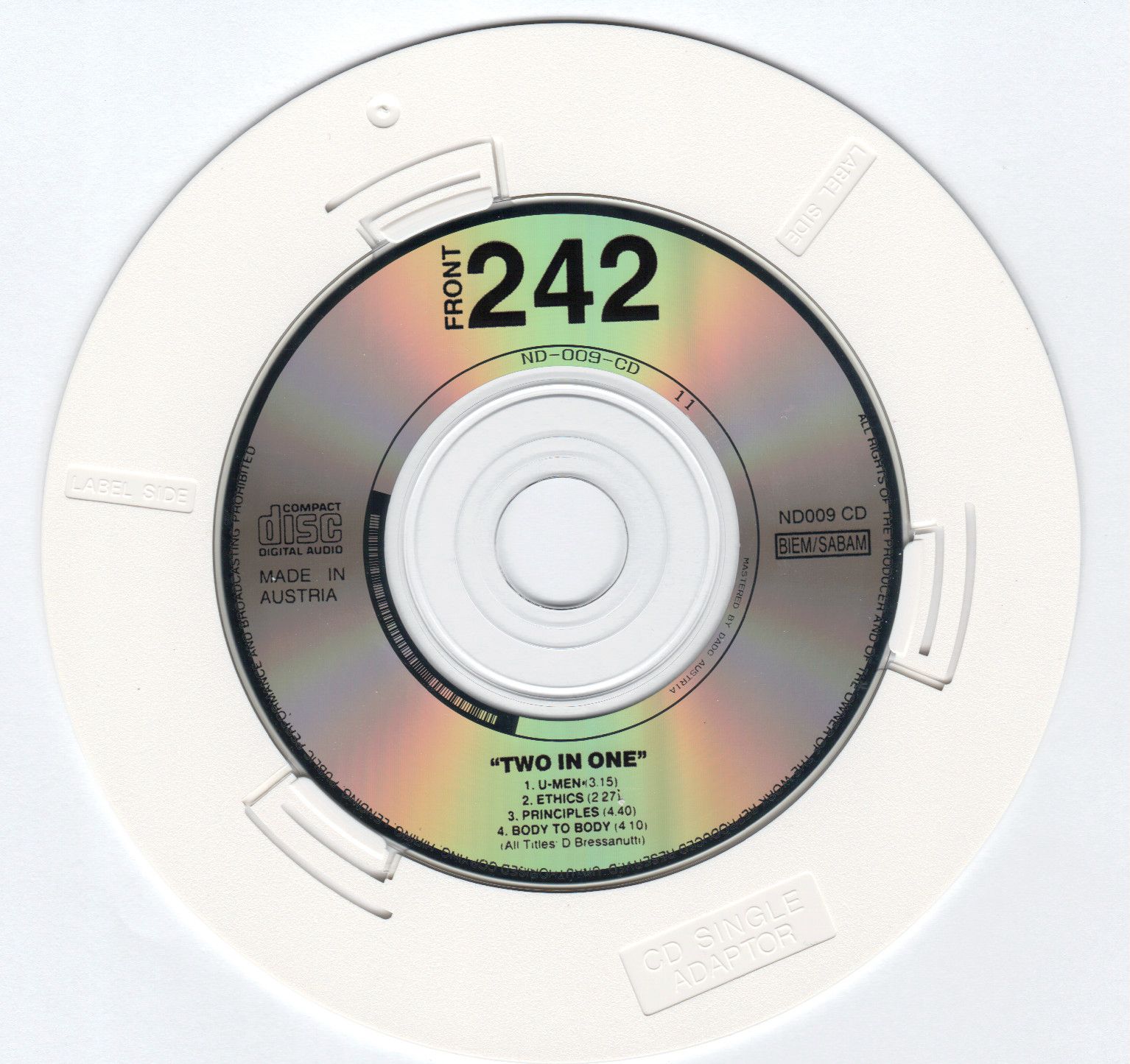Front 242 Collector: Record of the Week: Two In One (New Dance) CD Single