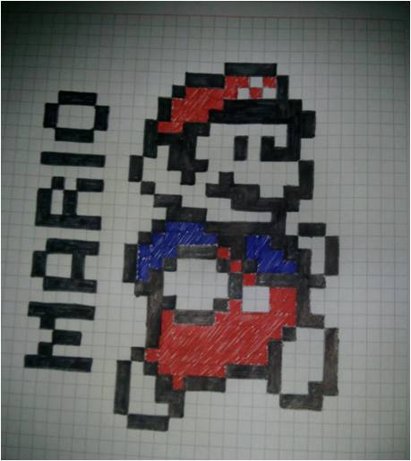 Honguito de Mario Bros pixelado - Imagui