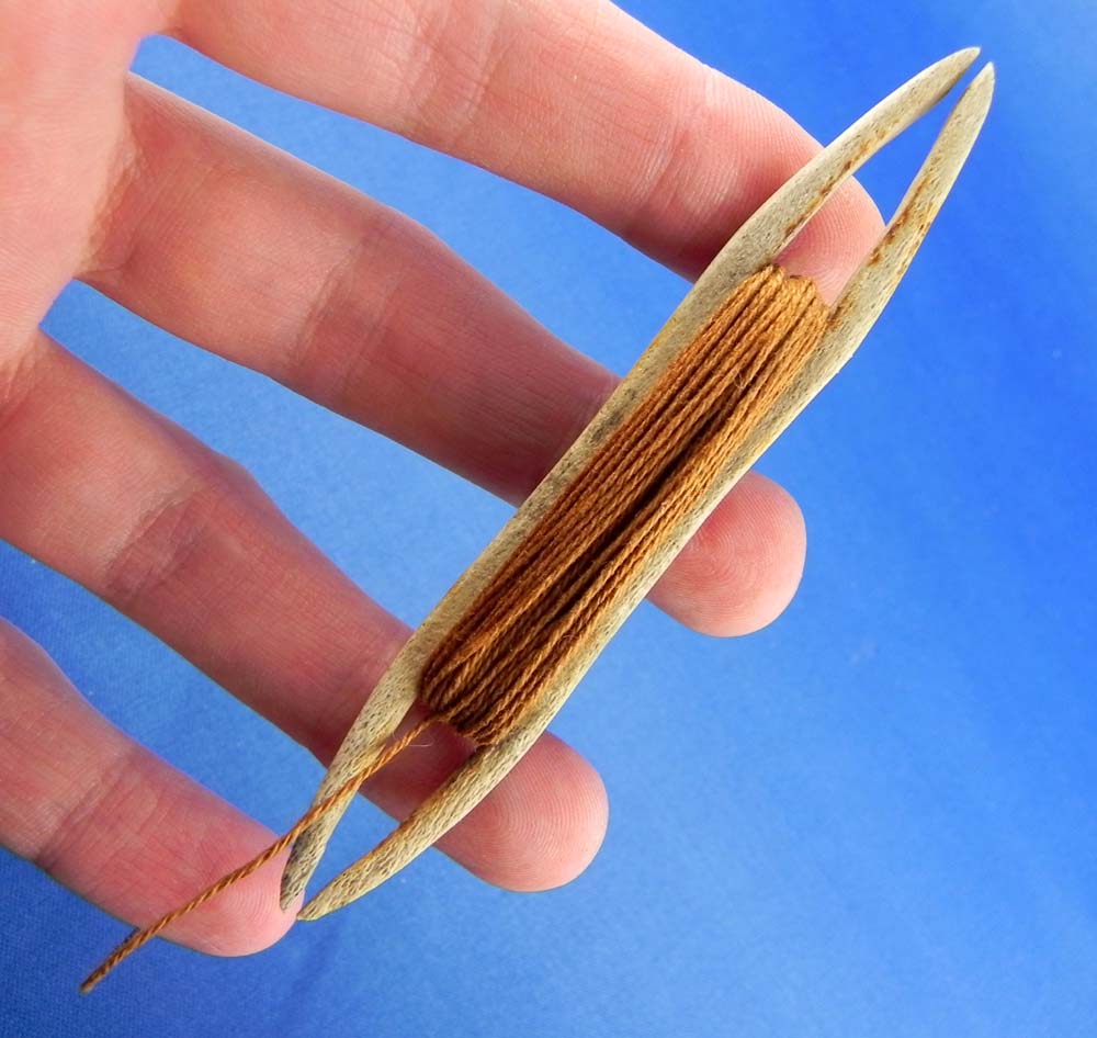 Elfshot: Bone Thimble and Antler Netting Shuttle