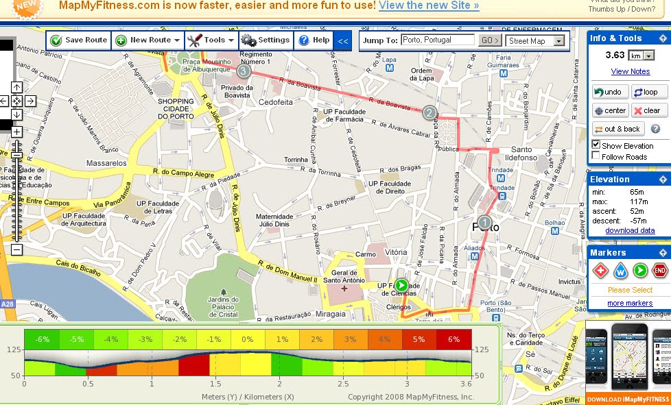 De Bicicleta no Porto: Planear trajectos - declive!