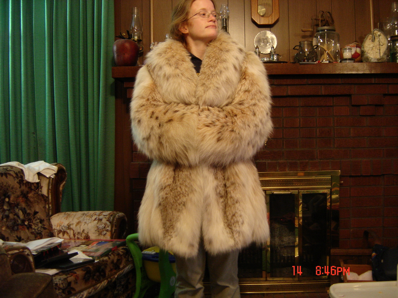 LAFOURRURE2: Magnificent Full Length Canadian LYNX Fur coat