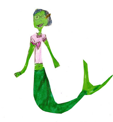 The Smith Kids Art Blog: Mindy from the Spongebob movie.
