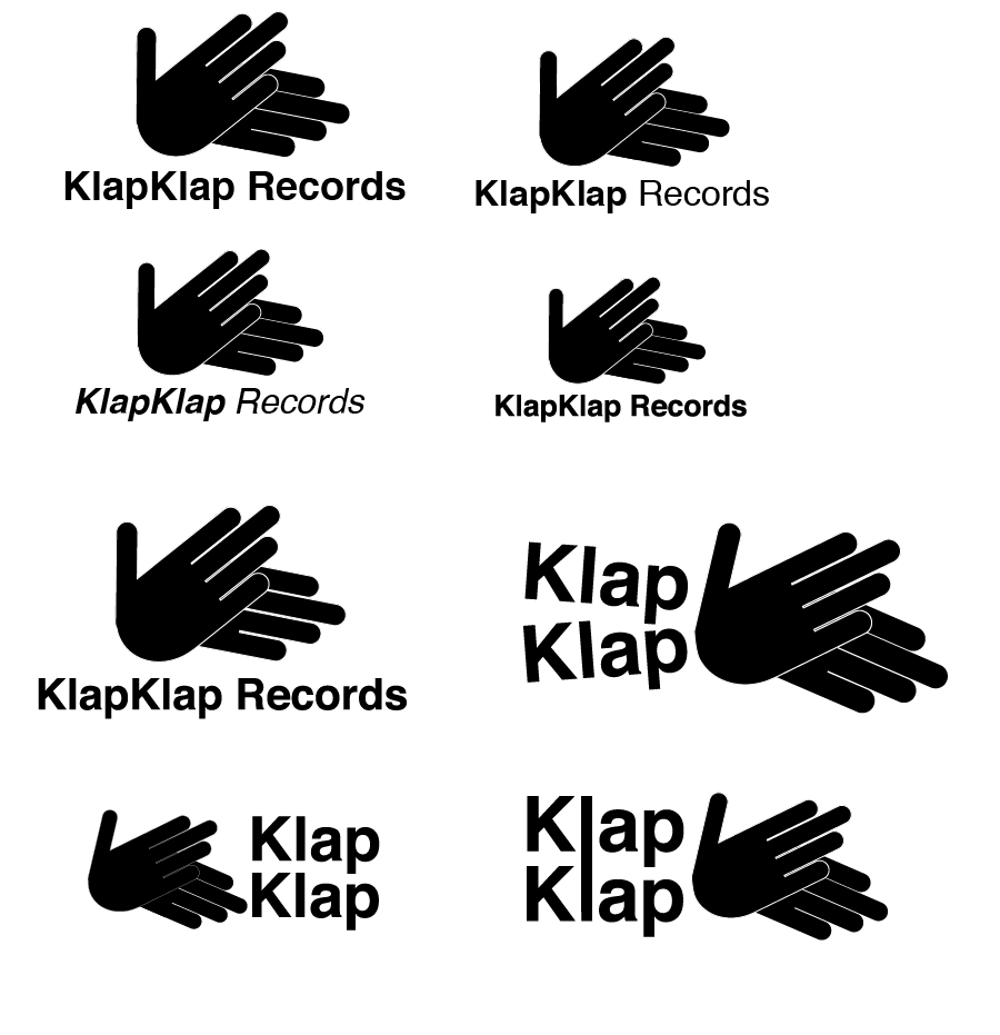 Design Practice: Klap Klap Records logo development.