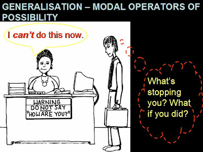 i trust, i can: NLP META MODEL MODAL OPERATOR OF POSSIBILITY