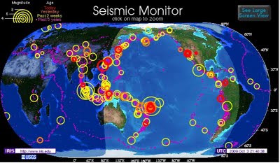 MAPA SISMICO - PARA VER LOS ULTIMOS TERREMOTOS EN EL MUNDO