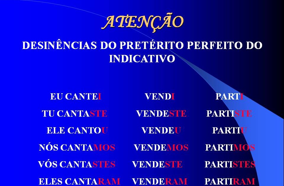 Sentir Pretérito Perfeito Do Indicativo - FDPLEARN