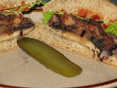 funkiefoodie: huckleberry sauerbraten pork burger with portobello and ...