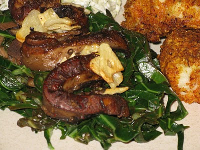 funkiefoodie: Portobello Satay with braised collard greens and hazelnut ...