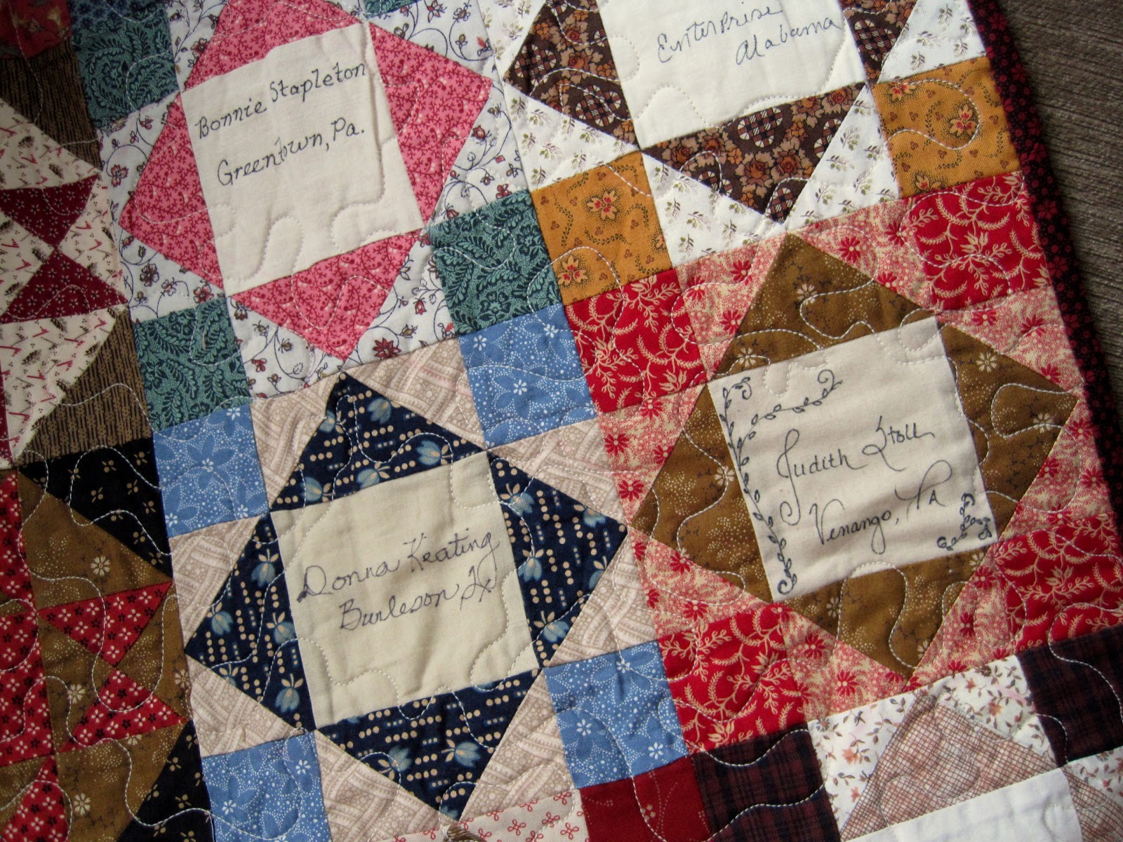 A Sentimental Quilter: Friendship Quilts
