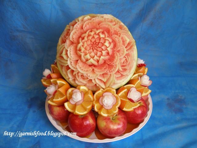 GarnishFoodBlog - Fruit Carving Arrangements and Food Garnishes ...