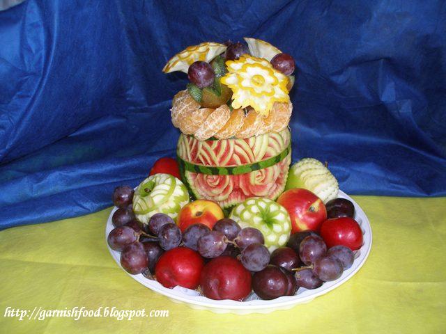 GarnishFoodBlog - Fruit Carving Arrangements and Food Garnishes ...