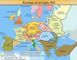 historyblog: Mapa de Europa en el siglo XV.