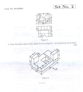 ENGINEERING DRAWING: EDP Question Papers: CSE REG JUNE 08