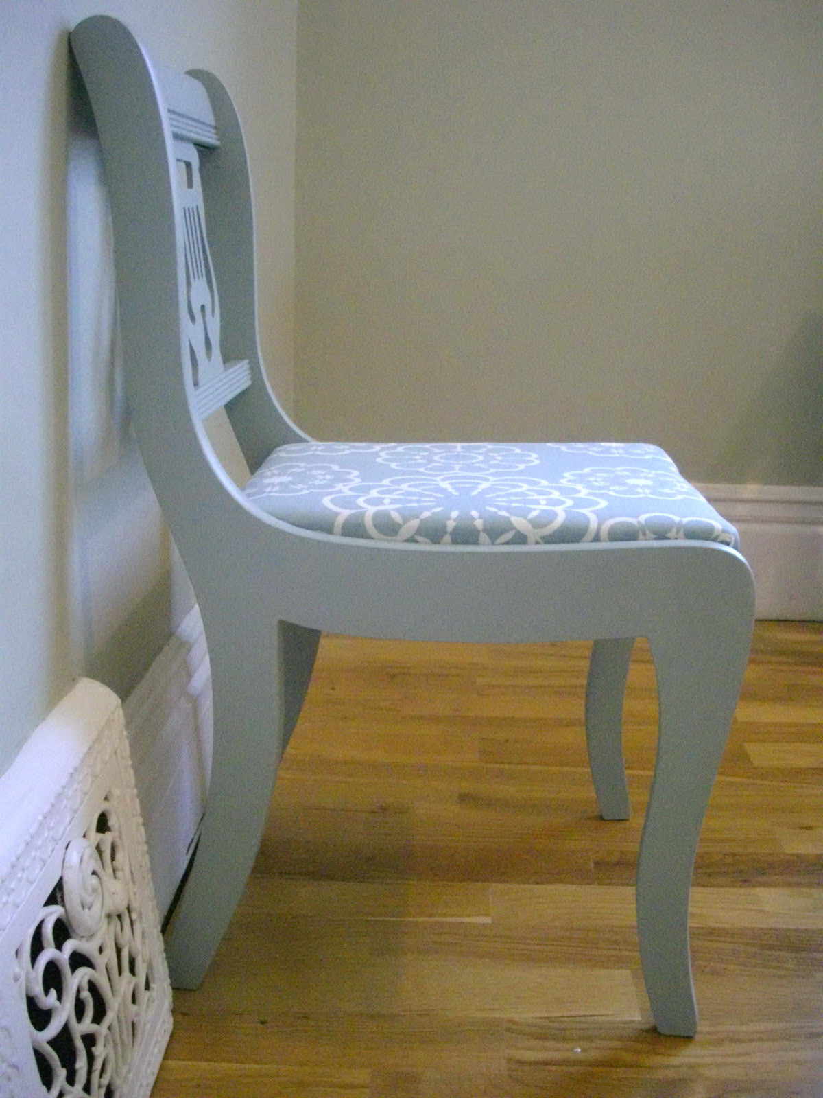 Lather. Write. Repeat.: Before and After: Lyrical Blue Harp Back Chair