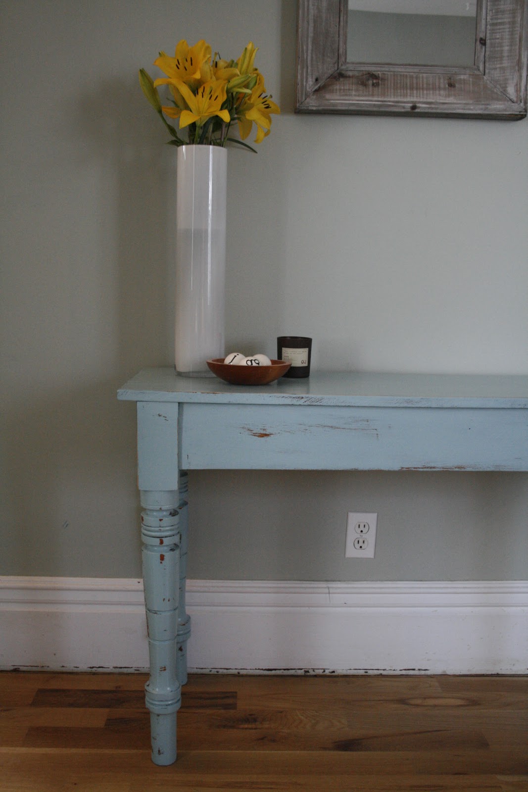 Lather. Write. Repeat.: Before and After: Lee's Rustic Blue Console Table