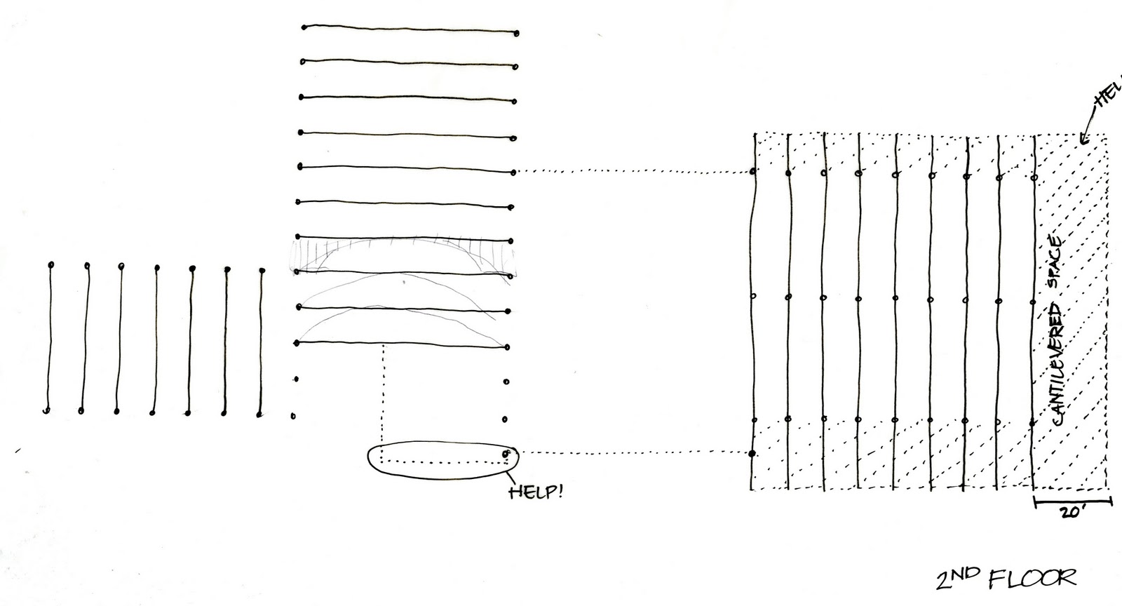 (re)new designs: Site, Structural Gride, Finalizing the Mass
