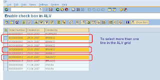 SAP ABAP Tips & Tricks: Check box in ALV Grid (Select multiple lines ...