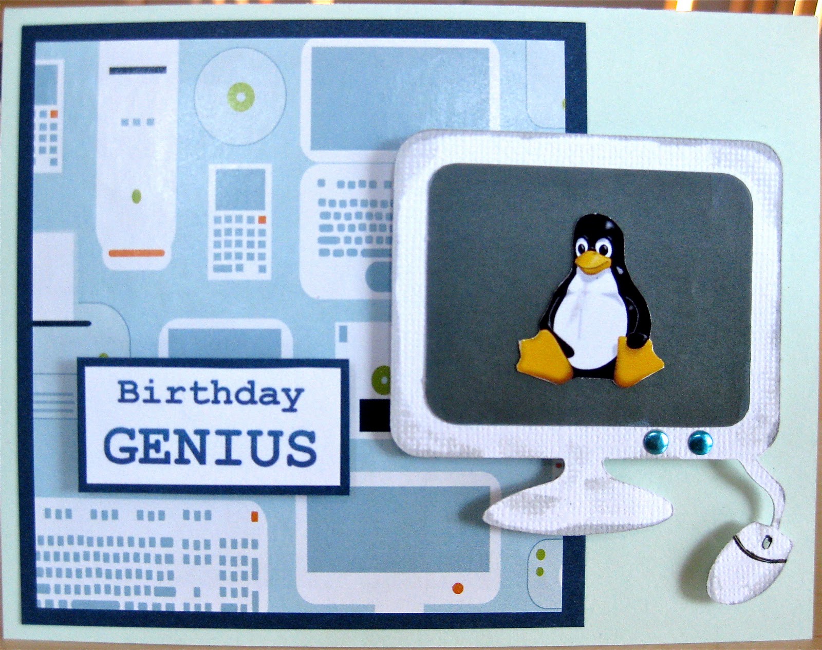 CraftyJAR Creative Designs: Computer Genius Birthday Card