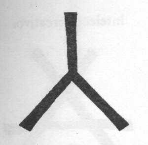 Simbolos: 22-La horqueta invertida.