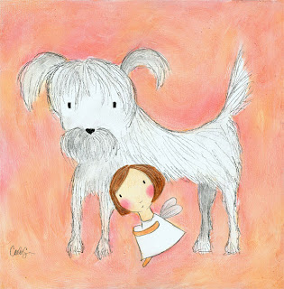Carla Sonheim Daily Paintings: Fairy with Dog