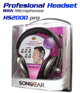 22EASY: Sonic Gear HS2000 Pro - Professional Headset with microphones