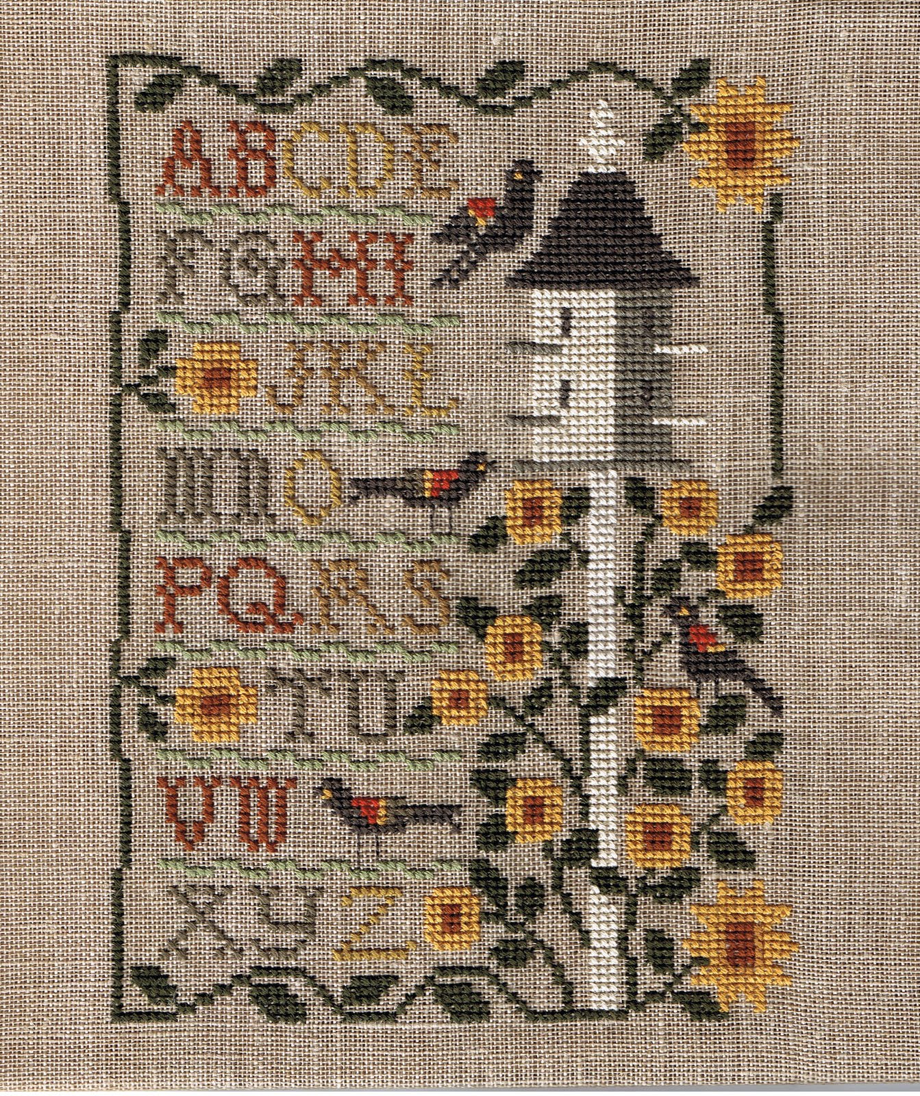 Celebrations Stitching Group: Birdhouse Sampler by Prairie Schooler