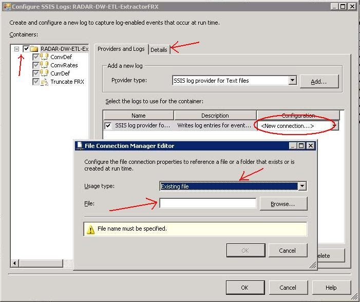 Kick Start On Ssis How To Create A Dynamic Log File In Ssis