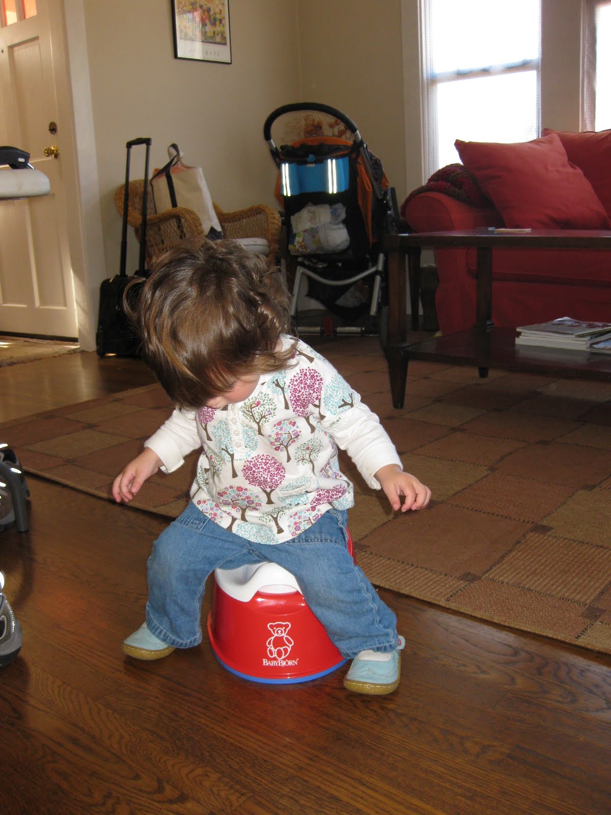 Janie's Zoo, Emma & Lily, too: First potty practice