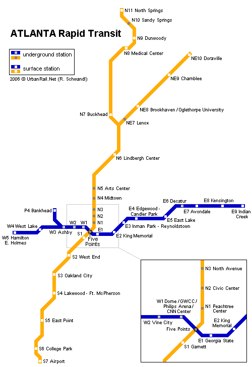 PLANOS DE METRO: Atlanta