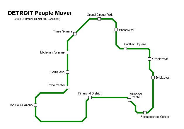 PLANOS DE METRO: Detroit