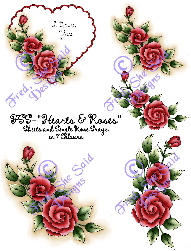 Fred, She Said Designs .... The Store: Hearts & Roses - Digi and COL SETS