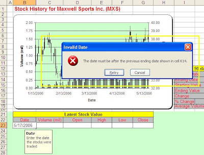 MS Excel: Specifying an error alert style and message