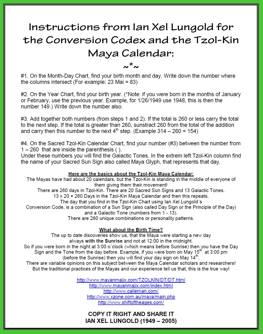 Το Τζολ-Κιν ημερολόγιο των Μάγιας - Der Tzol-Kin der Maya - The Tzol ...