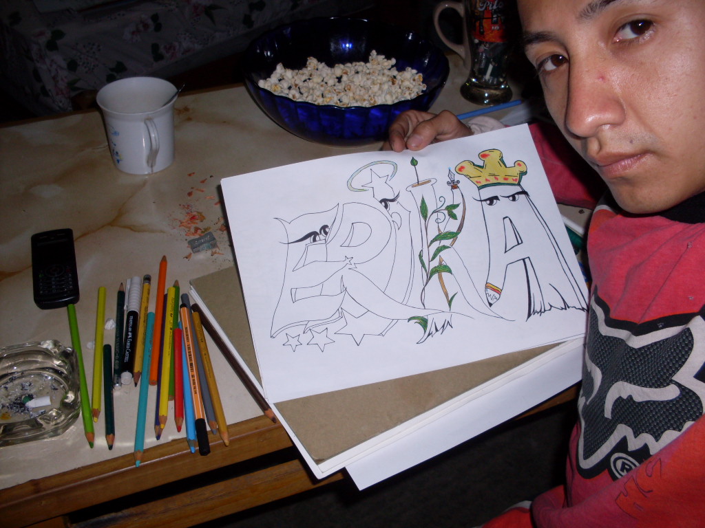CREANDO & DIBUJANDO: CREANDO EL NOMBRE: ERIKA