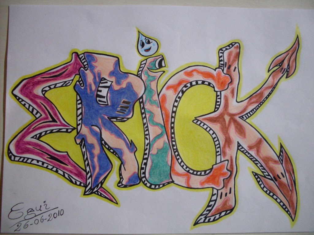 CREANDO & DIBUJANDO: CREANDO EL NOMBRE: ERICK